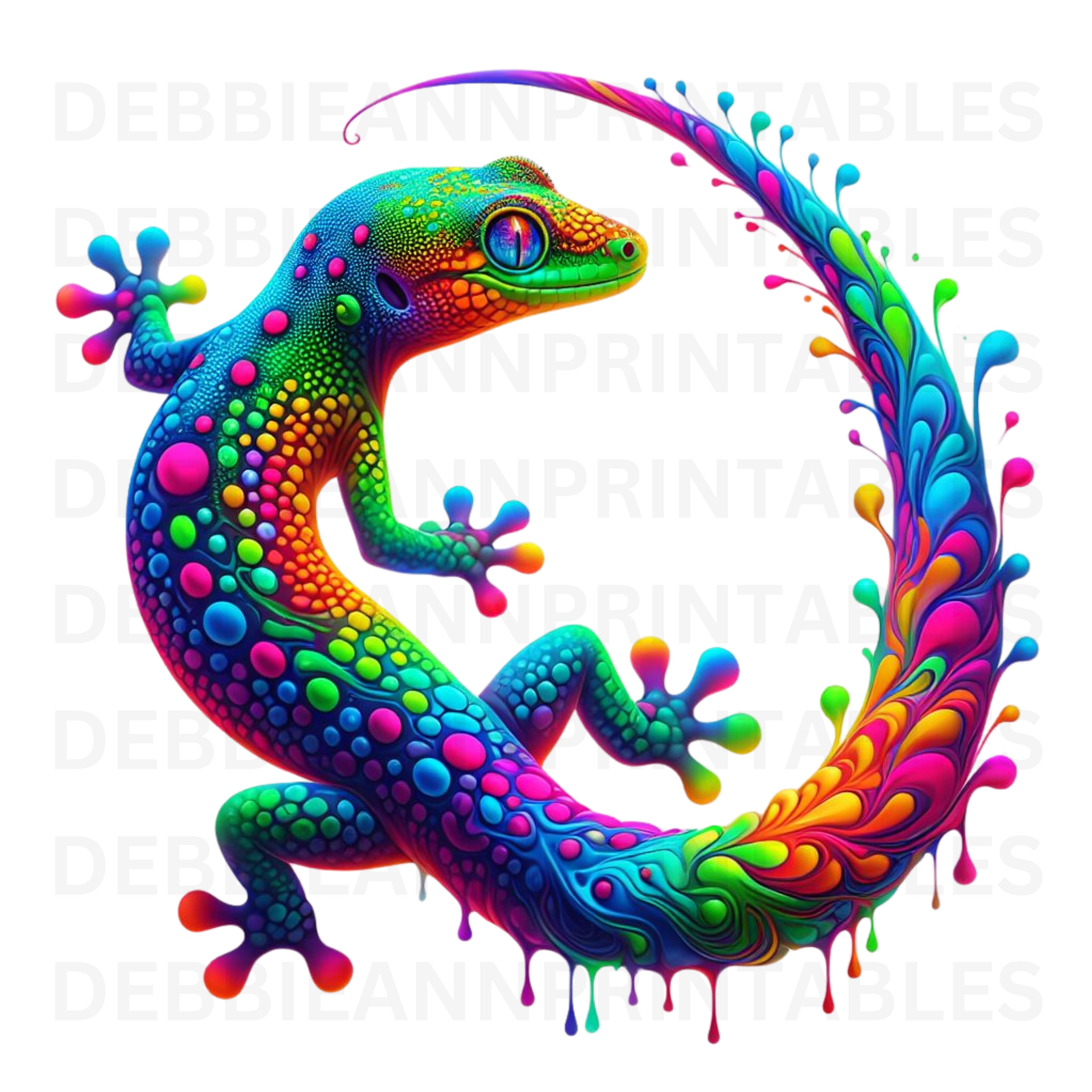 Gecko PNG, Digital Download, Lizard Png, Reptile Sublimation Design ...