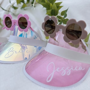 Personalized Holographic Visors, Beach Bachelorette Gifts, Pool Party ...