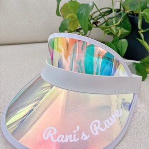 Personalized Holographic Visors, Beach Bachelorette Gifts, Pool Party ...