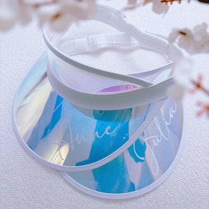 Personalized Holographic Visors, Beach Bachelorette Gifts, Pool Party ...