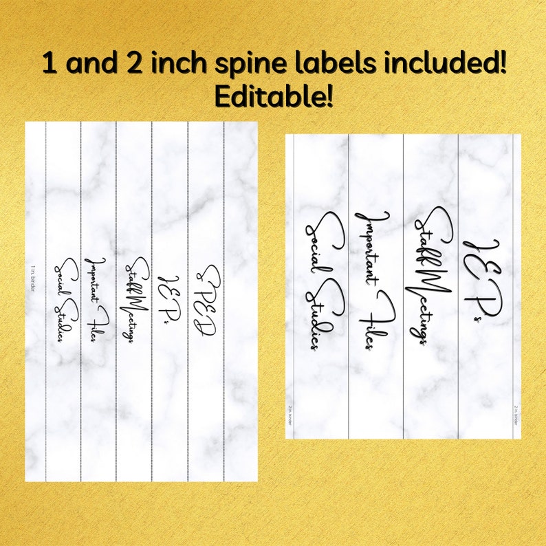 Editable Marble Binder Covers & Spines | Printable | Teacher Binders ...