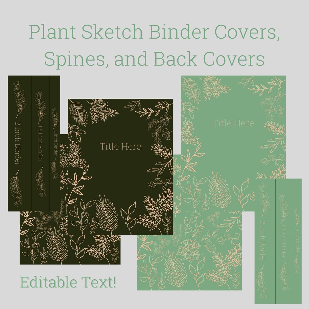 Editable Sketch Plant Binder Covers & Spines | Printable | Teacher ...