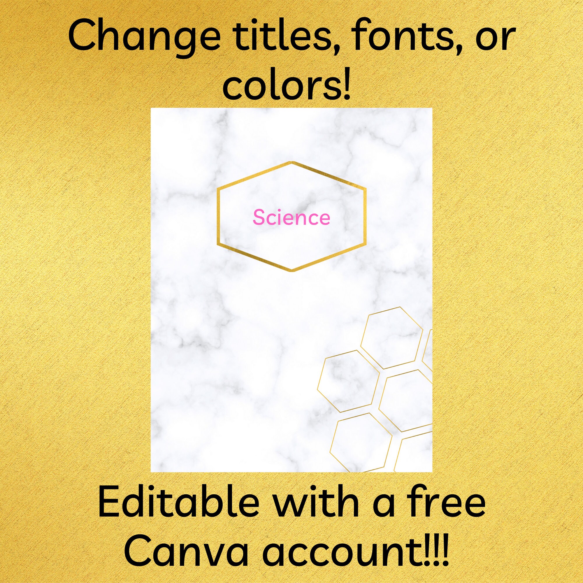 Editable Marble Binder Covers & Spines | Printable | Teacher Binders ...