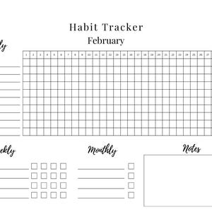 Simple Habit Tracker | Printable - Etsy