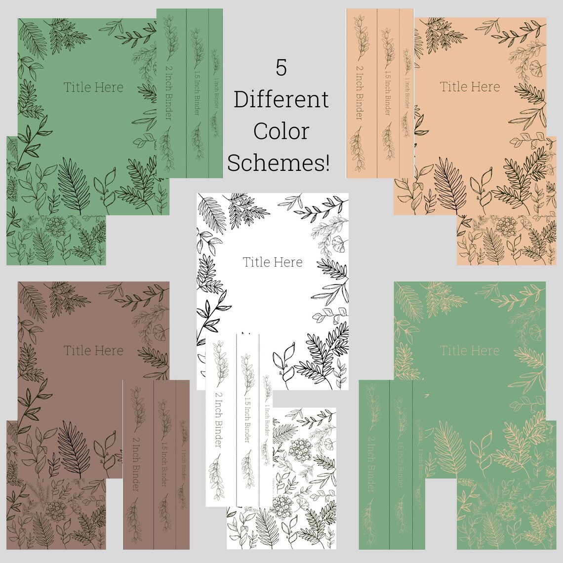 Editable Sketch Plant Binder Covers & Spines Printable Teacher Binders ...