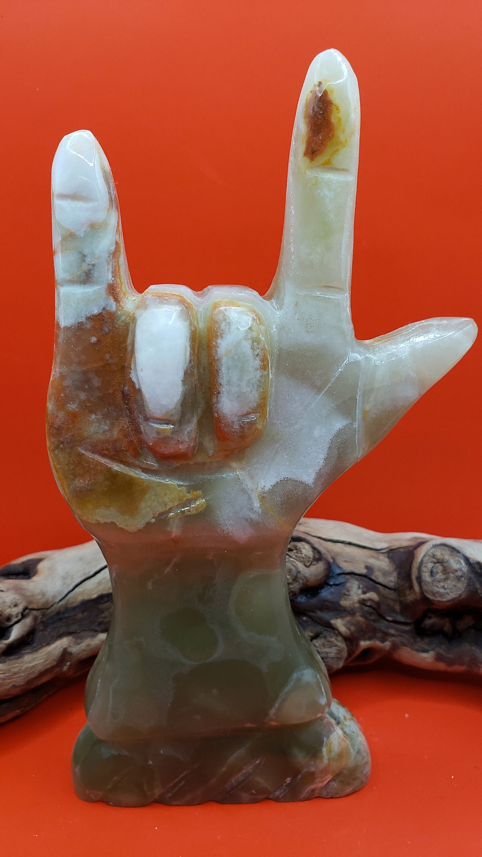 Crystal Hand Sign Carving - I Love You Gesture, Home Decor - Etsy