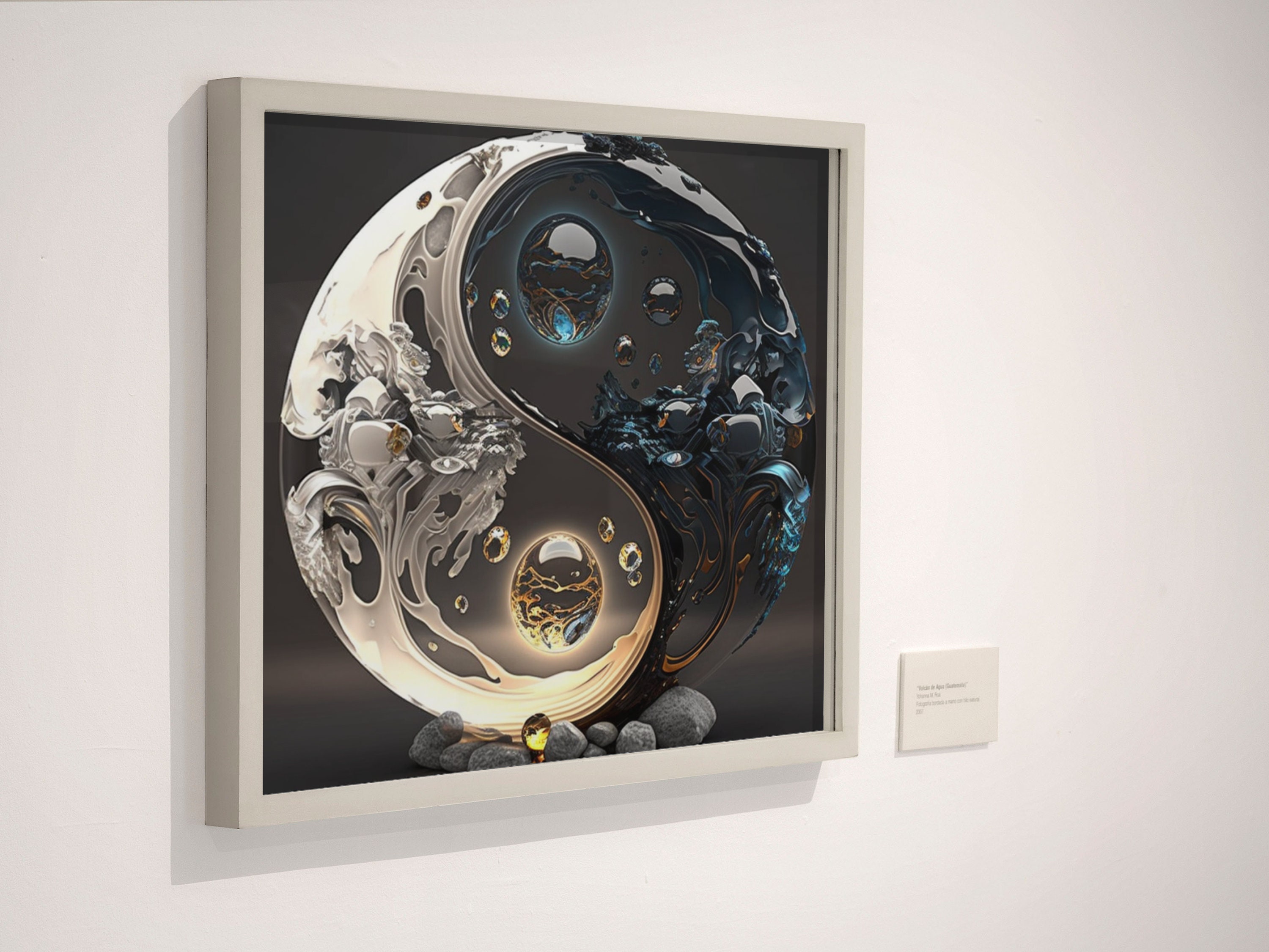 Yin Yang Crystal Art Print: Spiritual Meditation Decor (digital ...