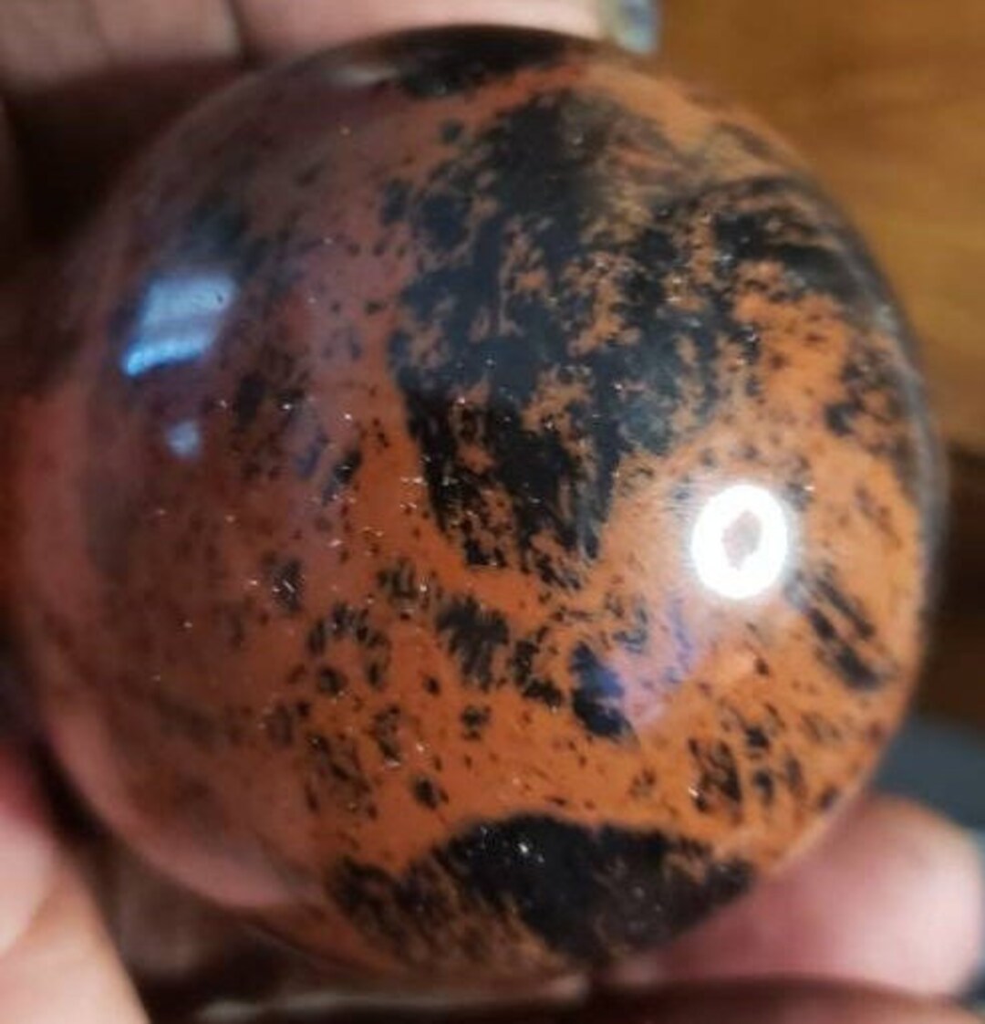 One (1) Mahogany Obsidian Sphere Altar Décor Home Interior Design ...