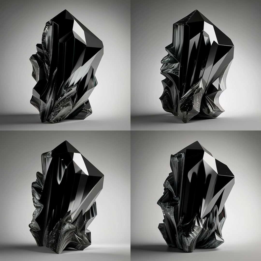 Instant Download Black Obsidian Art Digital Crystal Office Art Entryway ...