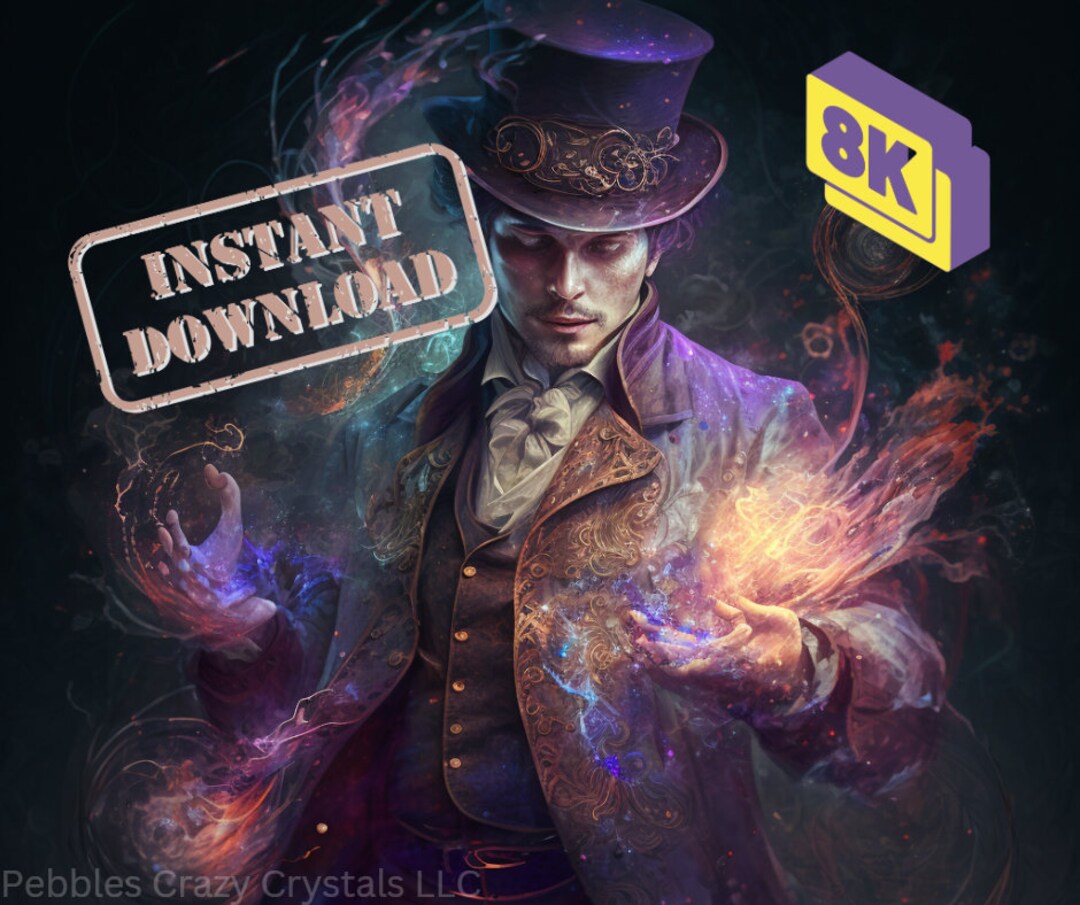 Digital Tarot Art the Magician’s Mirror High Resolution Digital ...
