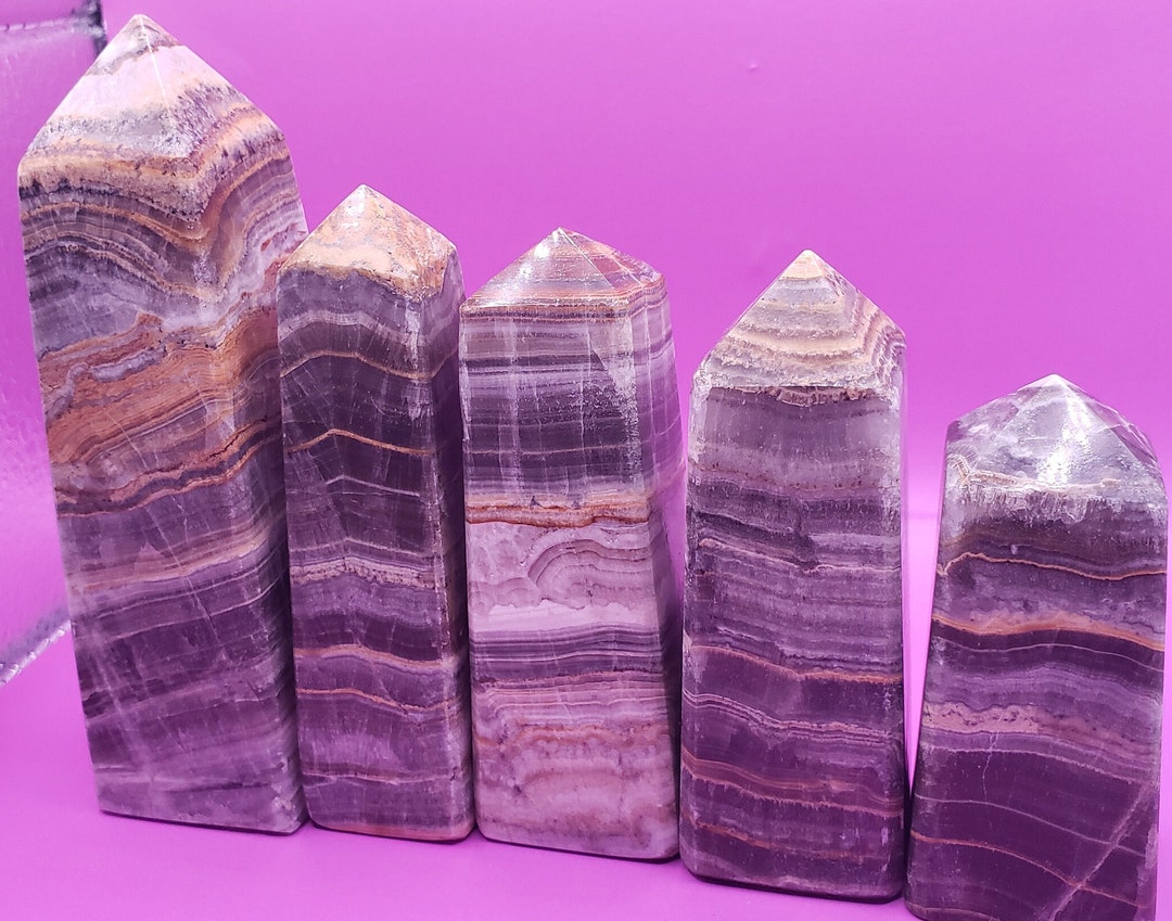 One 1 Banded Calcite Tower Home Altar Meditation Prayer Room Décor ...