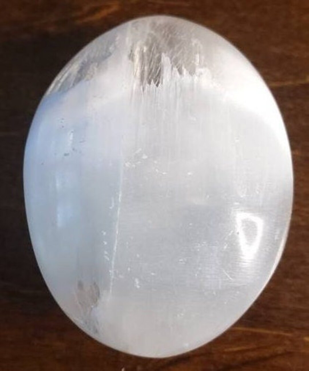 One (1) Selenite Cat Eye Orb Stones for Cleansing and Recharging Better ...