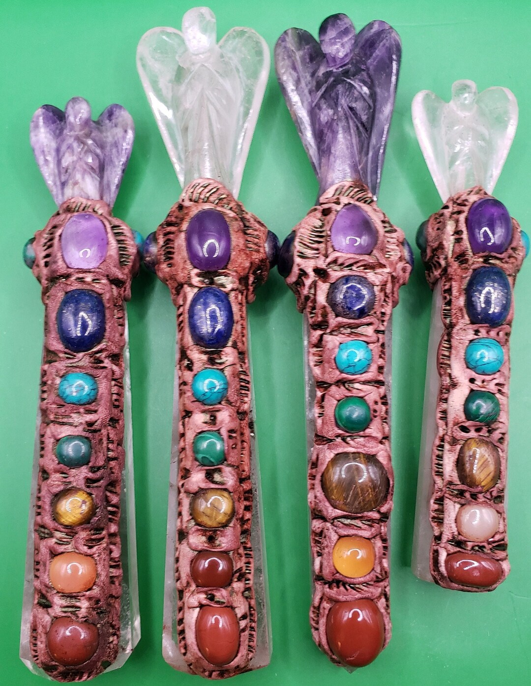 One (1) Angel Chakra Wand Reiki Tool Spiritual Gift Pagan Ritual Altar ...