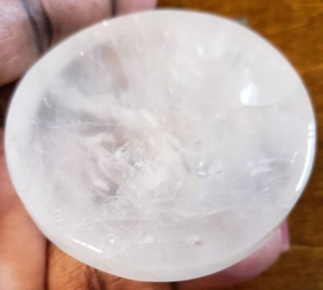 One (1) Mini Crystal Bowl Clear Quartz Stone Home Décor Teacher Gift ...