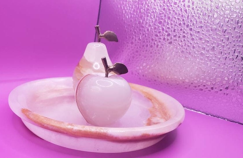 Light Brown Calcite Fruit Tray Set – Hand-carved Crystal Décor - Etsy