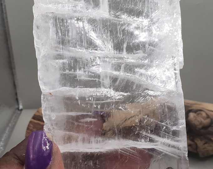 One (1) Grade A Utah Selenite Slab Pristine Hue Natural Luster ...