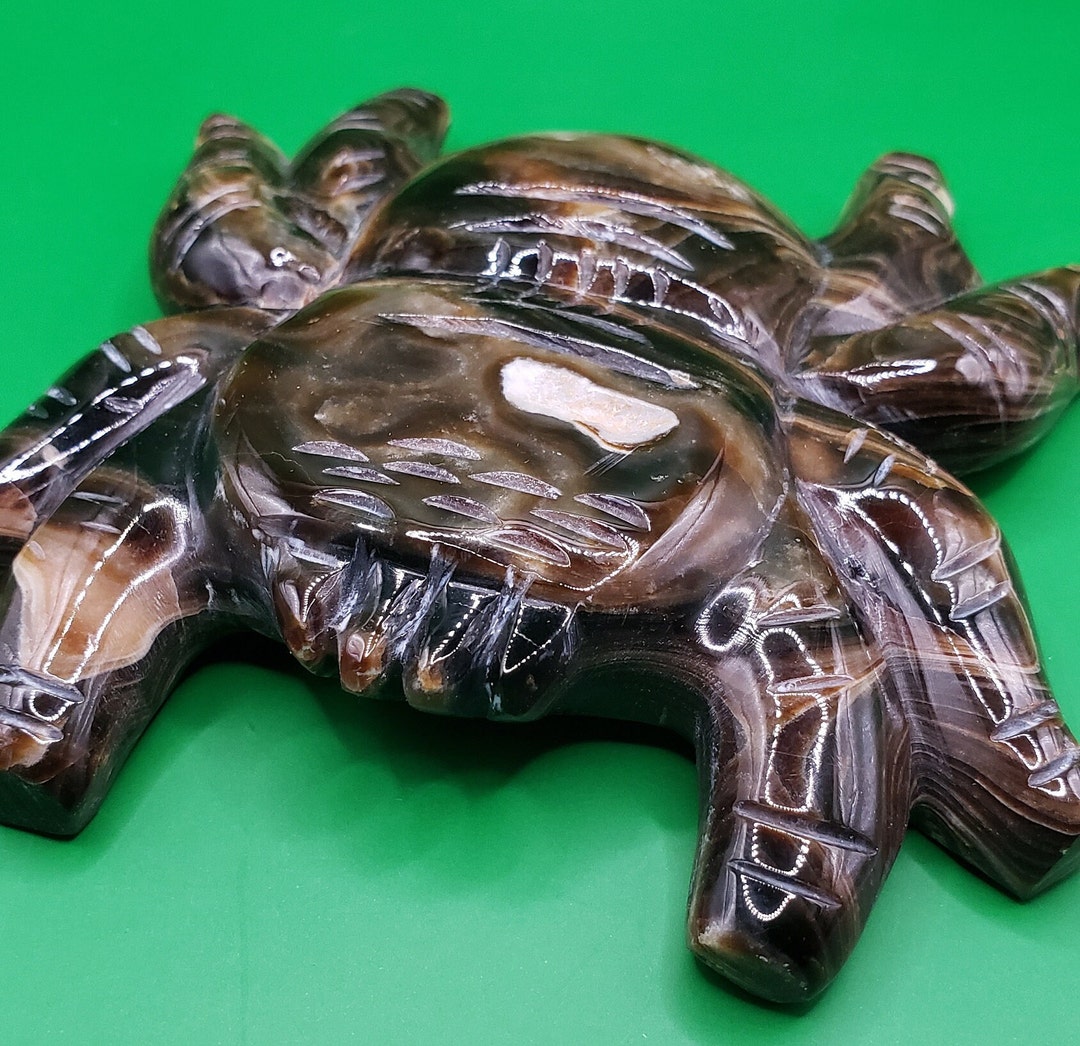 Crystal Animal Carving Spider Chocolate Calcite Spirit Animal Tabletop ...