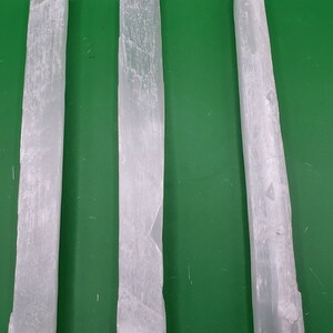 One (1) Raw Selenite Stick White Gypsum Jewelry Making Aura Cleansing ...
