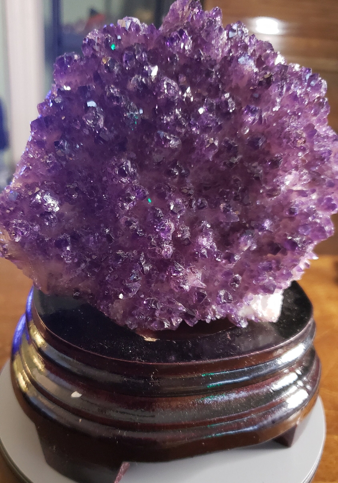 546 Gram Amethyst Geode Cluster With Stand Housewarming Gift Home ...