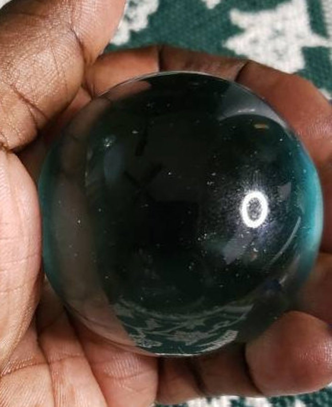 One 1 Aqua Blue Obsidian Calms Anger Reiki Chakra Healing Communication ...