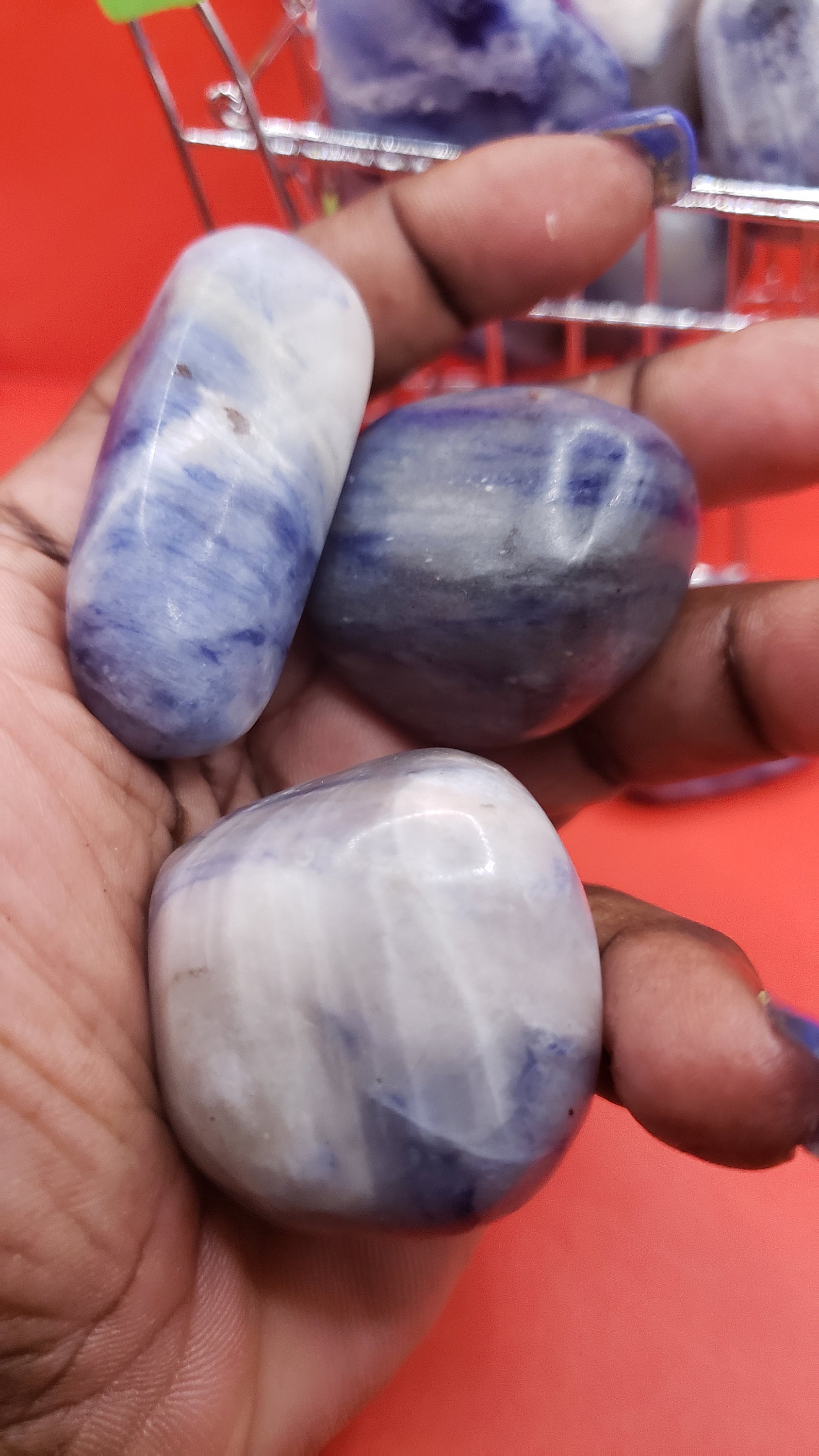 One Large Afghanite Tumbled Stone From Afghanistan UV Reactive Facing ...