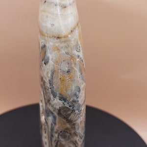 4.38" Tall Bumblebee Calcite Freeform With Druzy Inclusion Positive ...