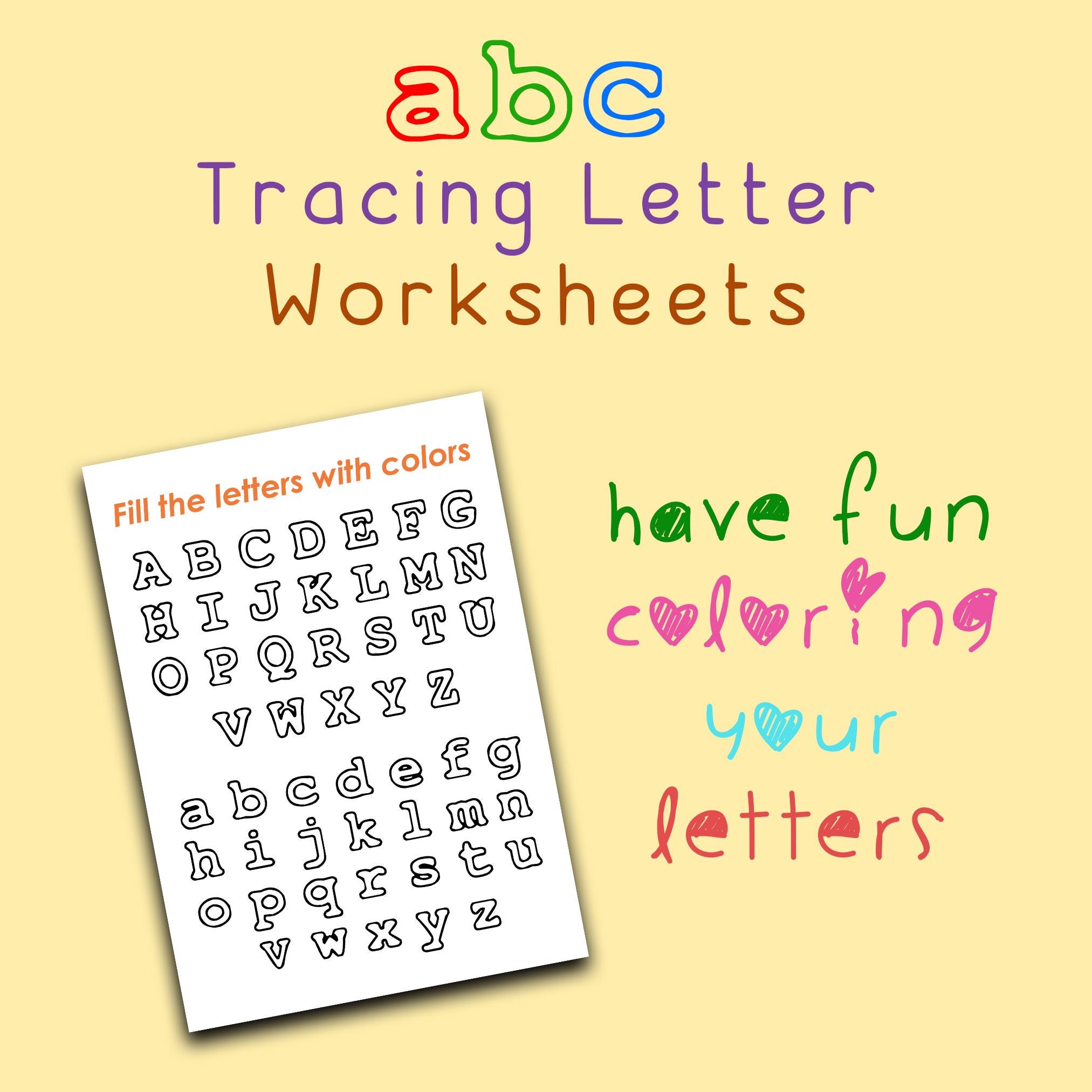 PRINTABLE Abc Tracing Letter Worksheets | Alphabet | Preschool | Abc ...