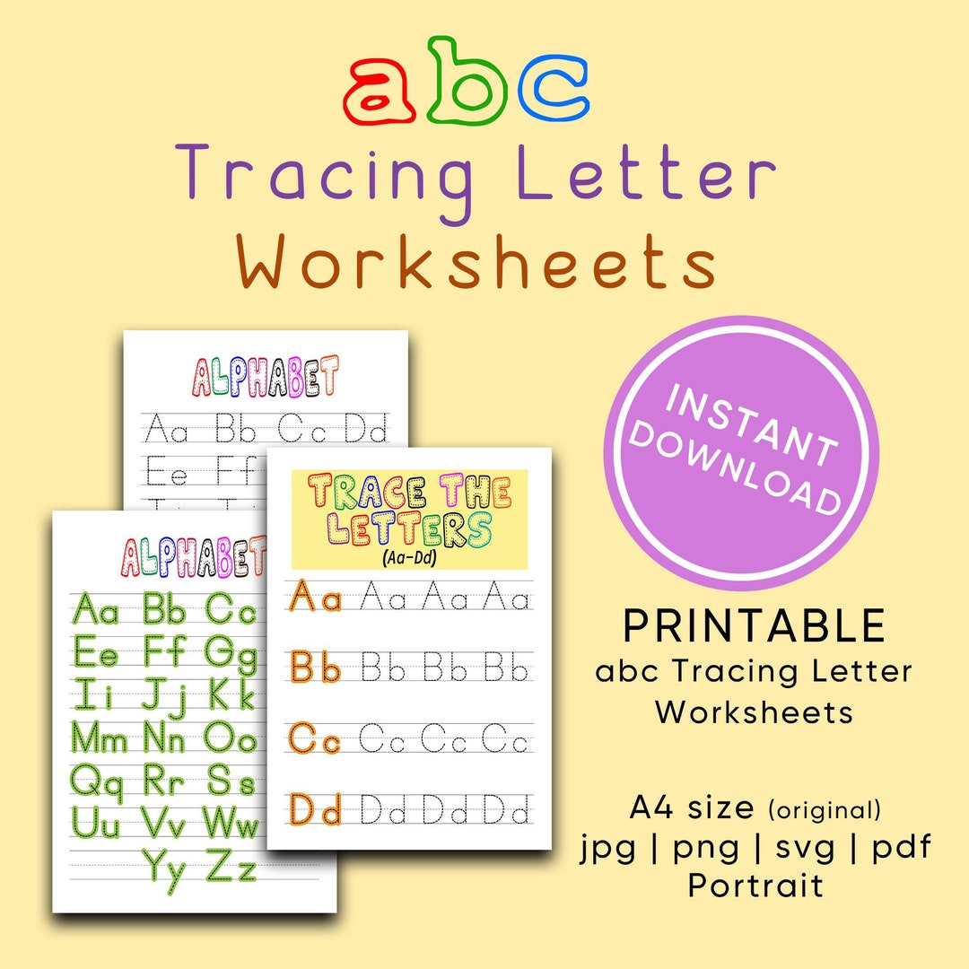 PRINTABLE Abc Tracing Letter Worksheets | Alphabet | Preschool | Abc ...
