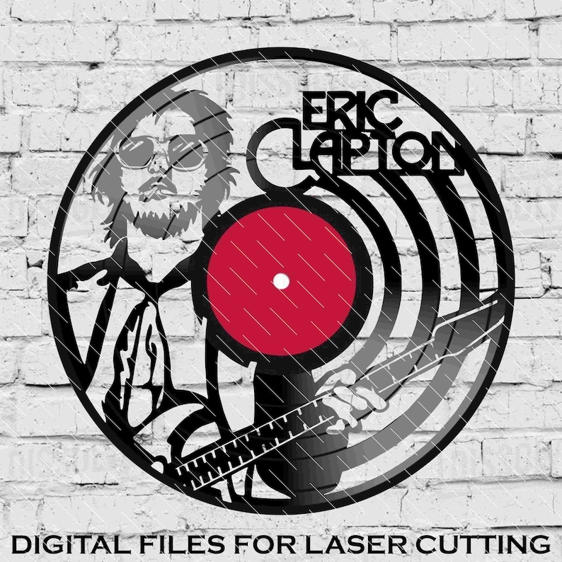 Eric Clapton - Elvis Presley - Laser Cut Vinyl LP Record Template ...