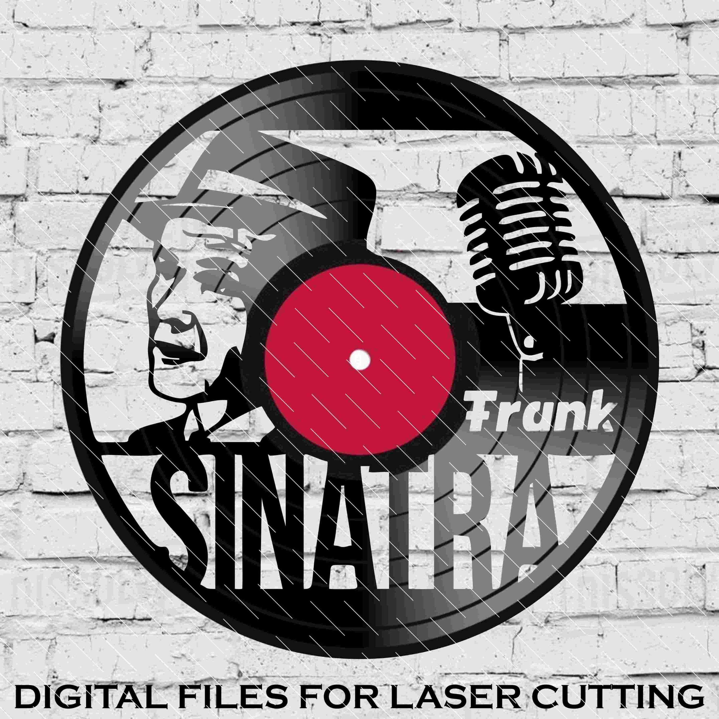 Frank Sinatra Laser Cut Vinyl LP Record Template FILES INCLUDED: Psd ...