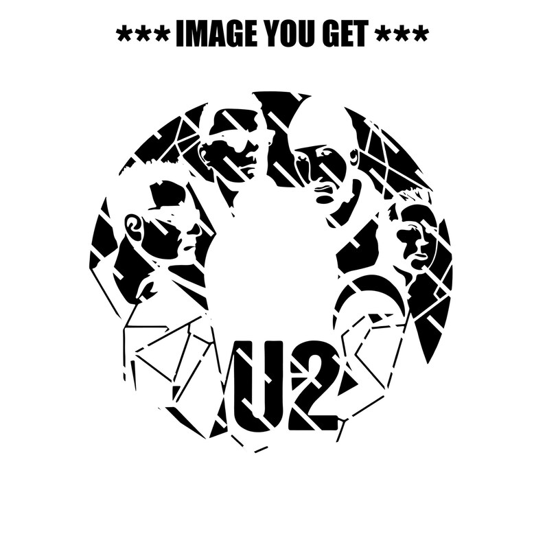 U2 - Laser Cut Vinyl LP Record Template (FILES INCLUDED: Psd, Ai, Jpg ...