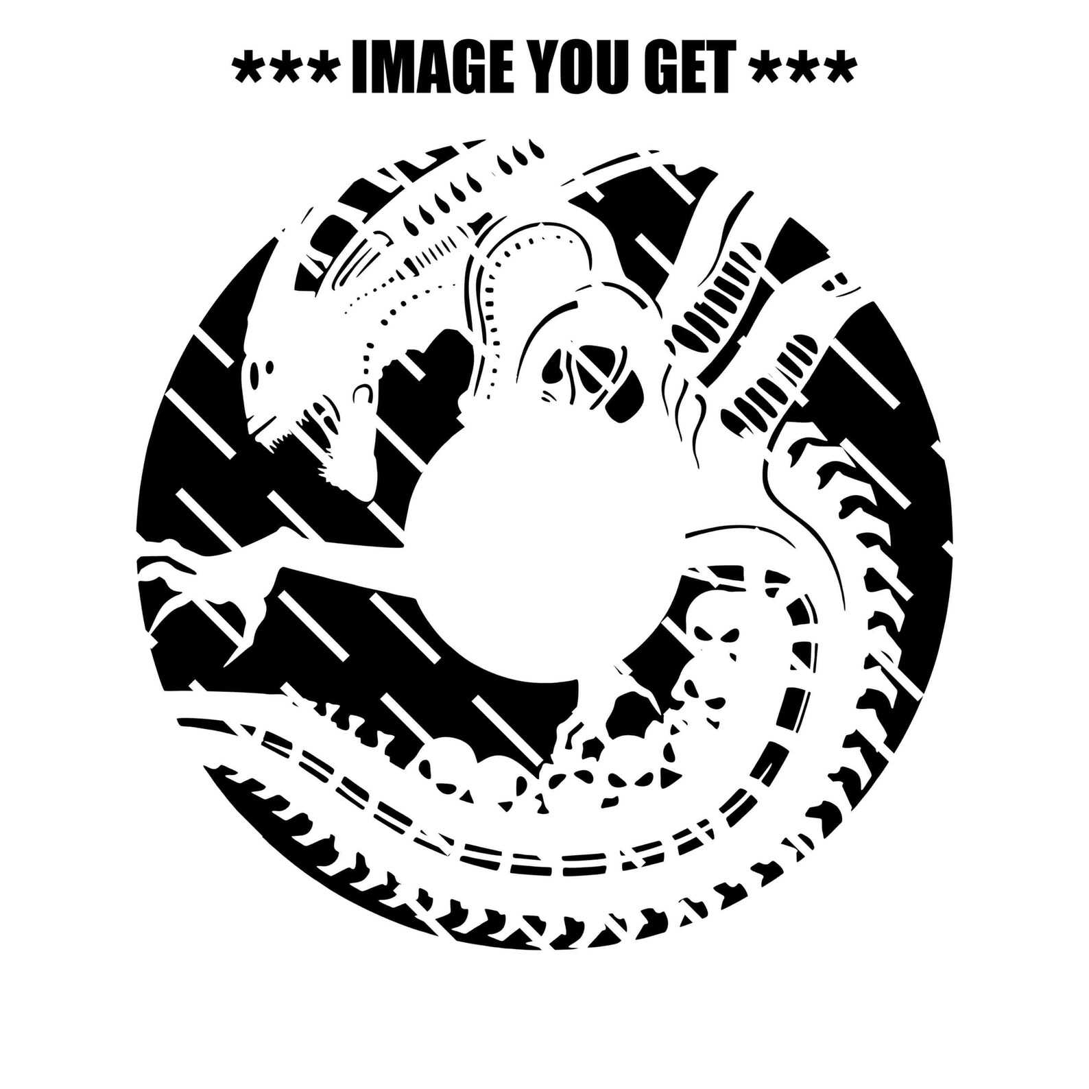 Alien - Laser Cut Vinyl LP Record Template (FILES INCLUDED: Psd, Ai ...