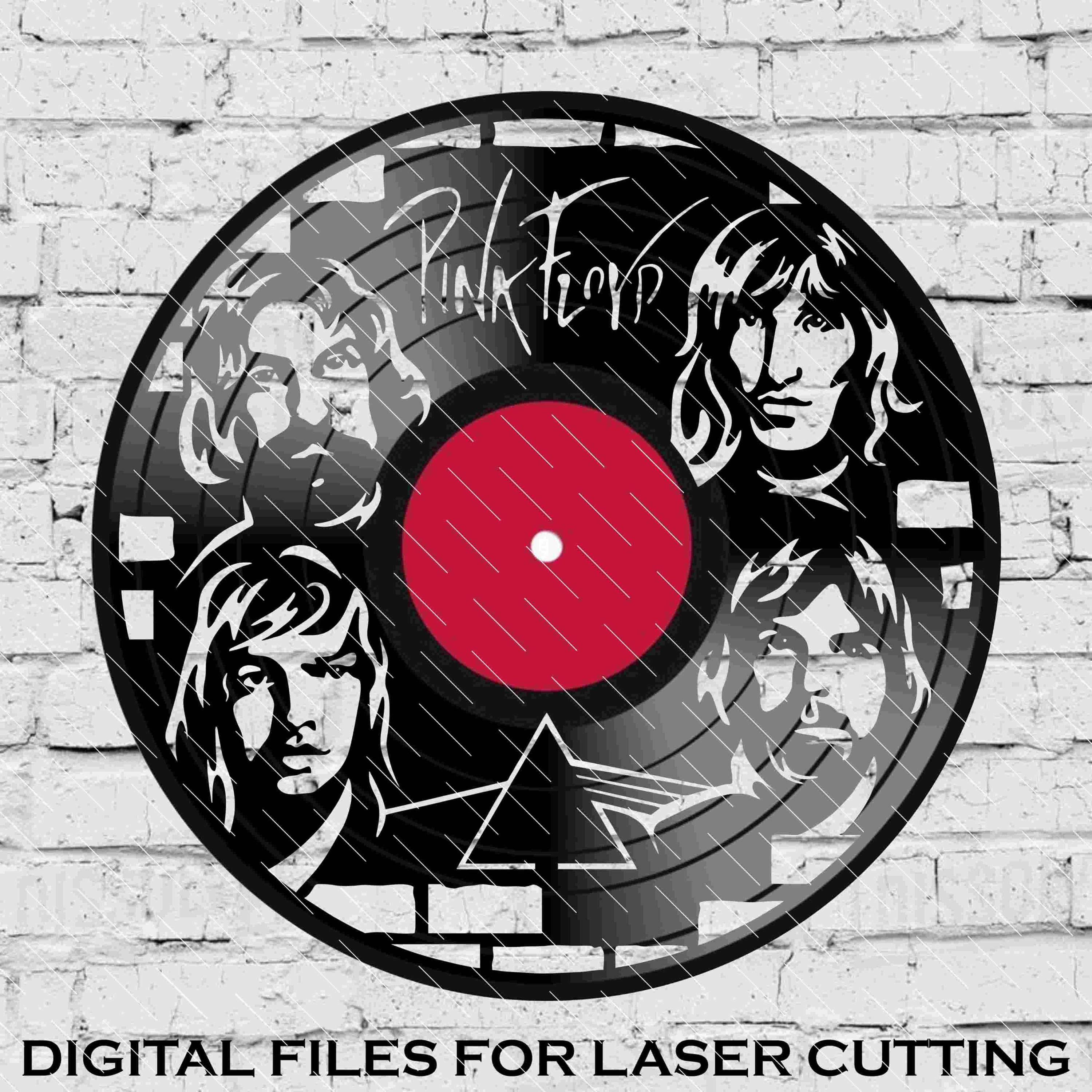 Pink Floyd - Laser Cut Vinyl LP Record Template (FILES INCLUDED: Psd ...