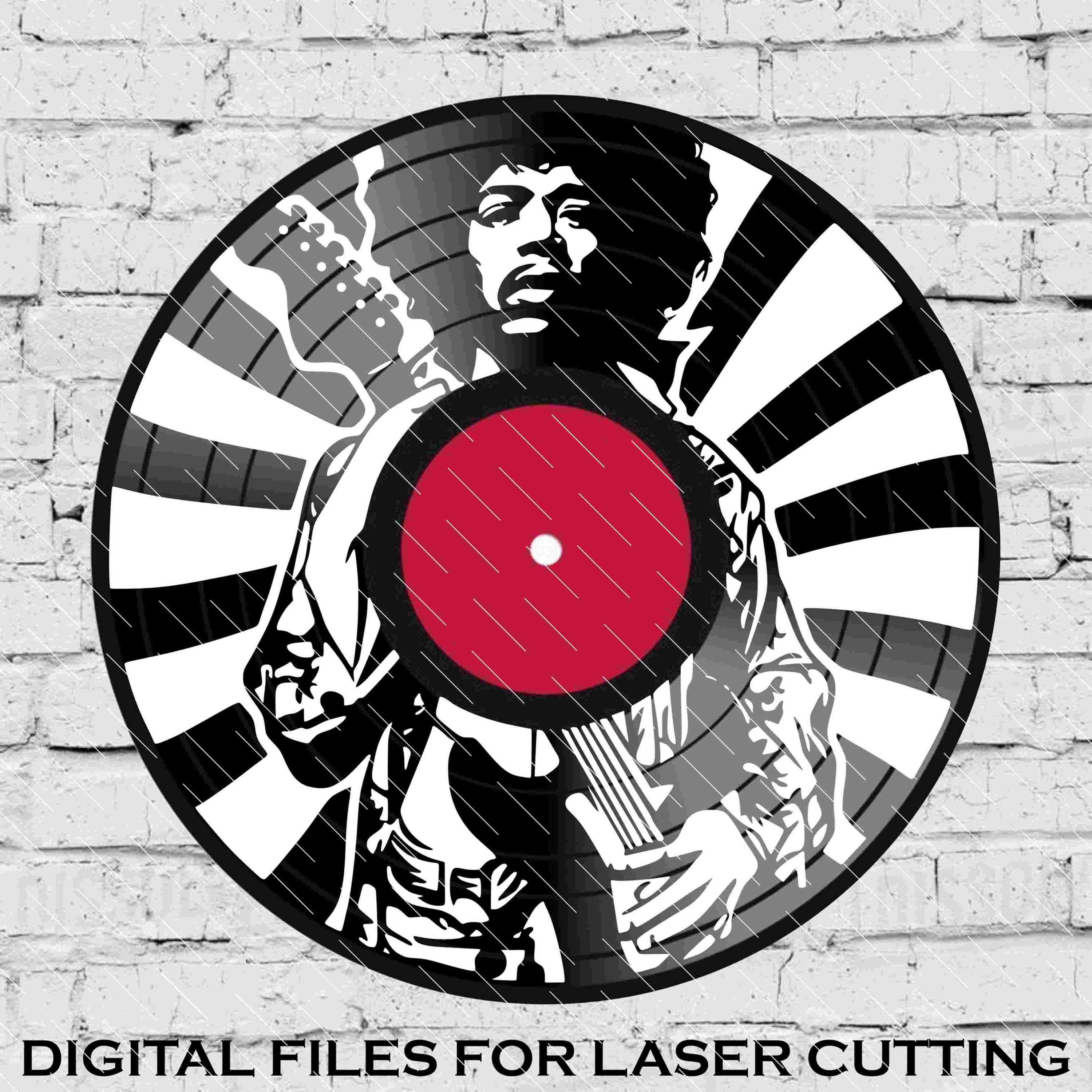 Hendrix - Jimi Hendrix - Laser Cut Vinyl LP Record Template (FILES ...