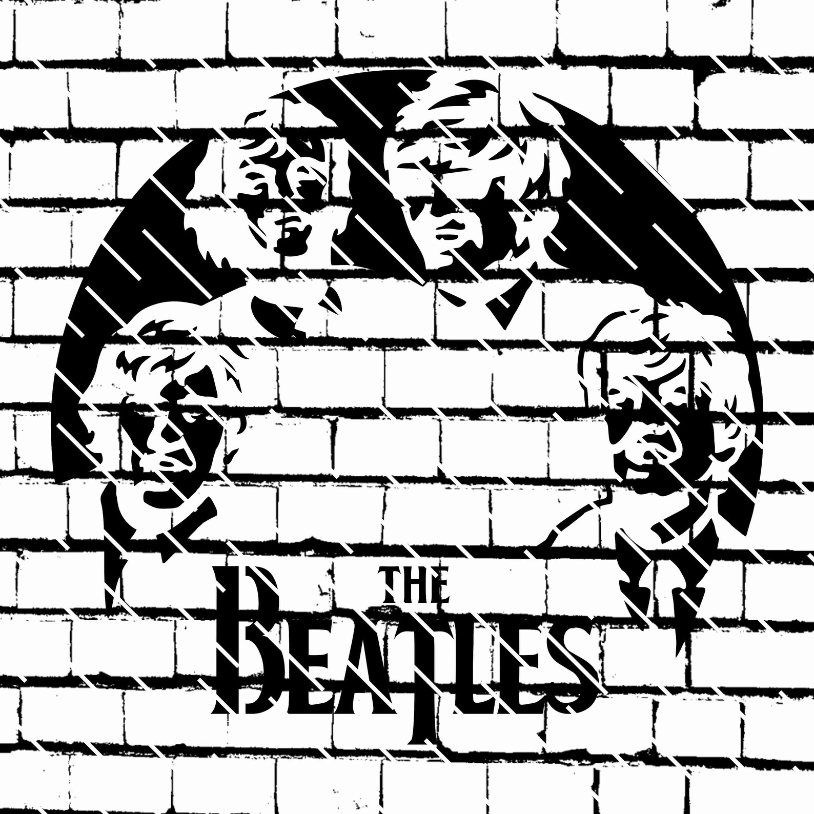 Beatles - Laser Cut Vinyl LP Record Template (FILES INCLUDED: Psd, Ai ...