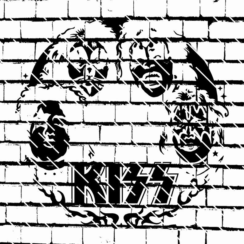 Kiss Band - Laser Cut Vinyl LP Record Template (FILES INCLUDED: Psd, Ai ...