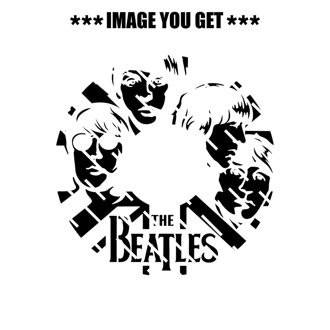 Beatles - Laser Cut Vinyl LP Record Template (FILES INCLUDED: Psd, Ai ...