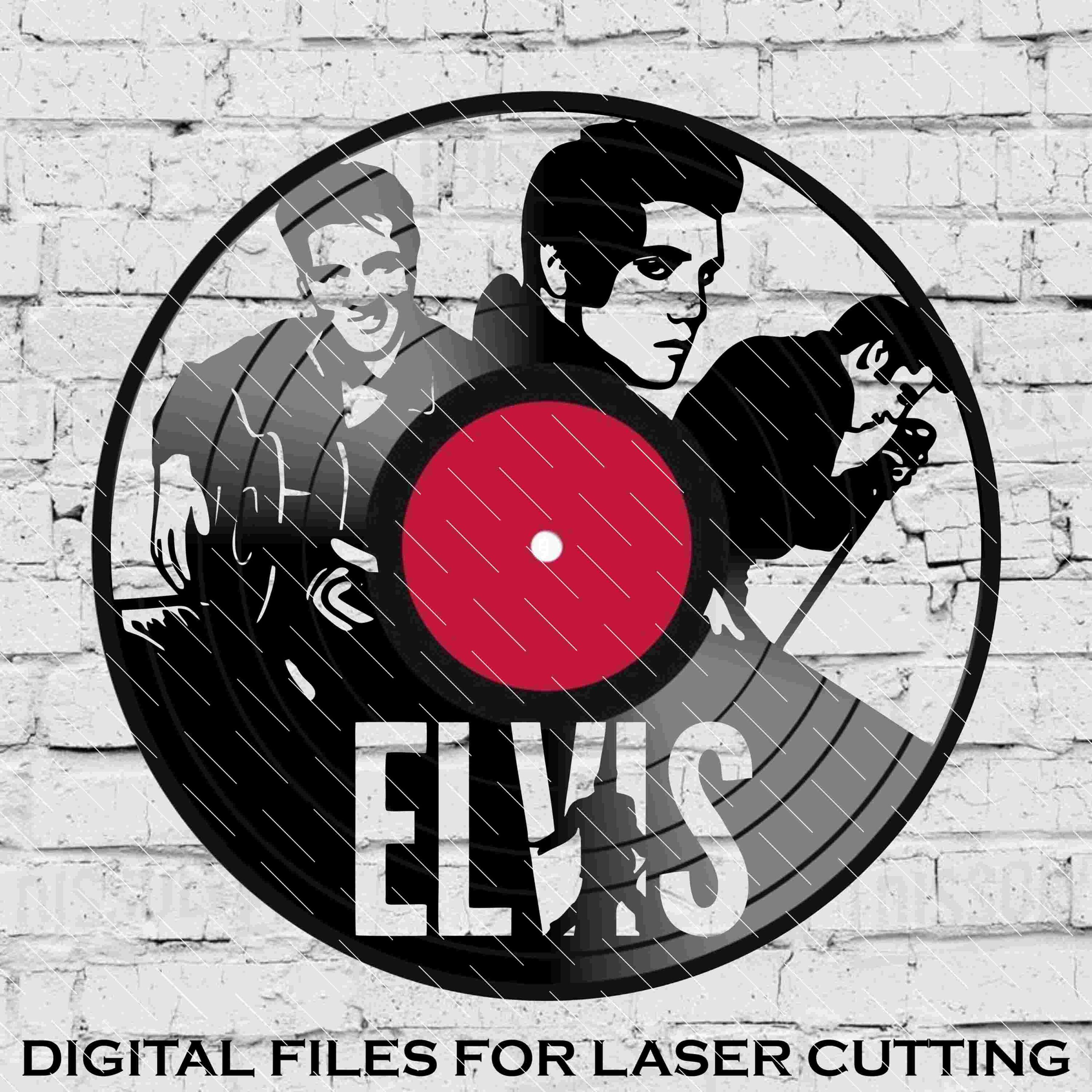 Elvis - Elvis Presley - Laser Cut Vinyl LP Record Template (FILES ...