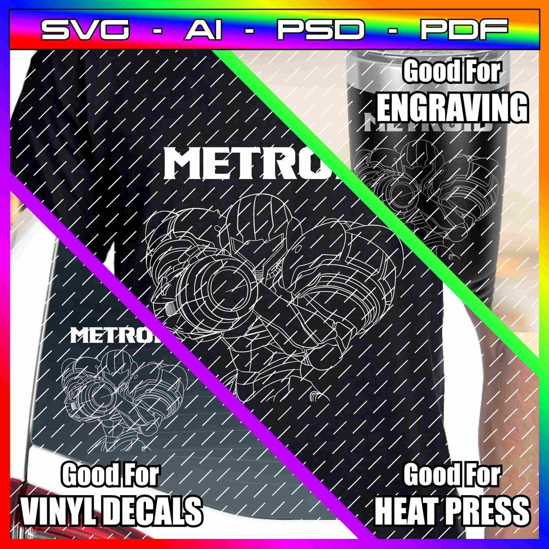 Metroid Samus Aran for Engraving, Clothes and Vinyl Decals Svg, Ai, Psd ...