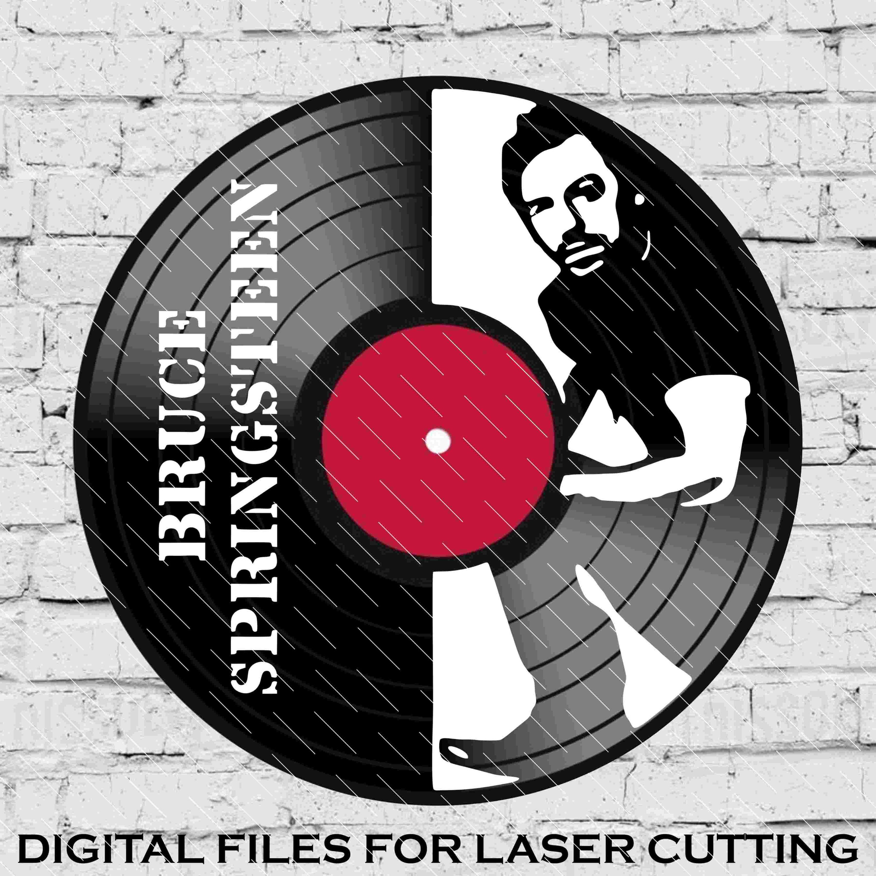 Springsteen- Bruce Springsteen - Laser Cut Vinyl LP Record Template ...