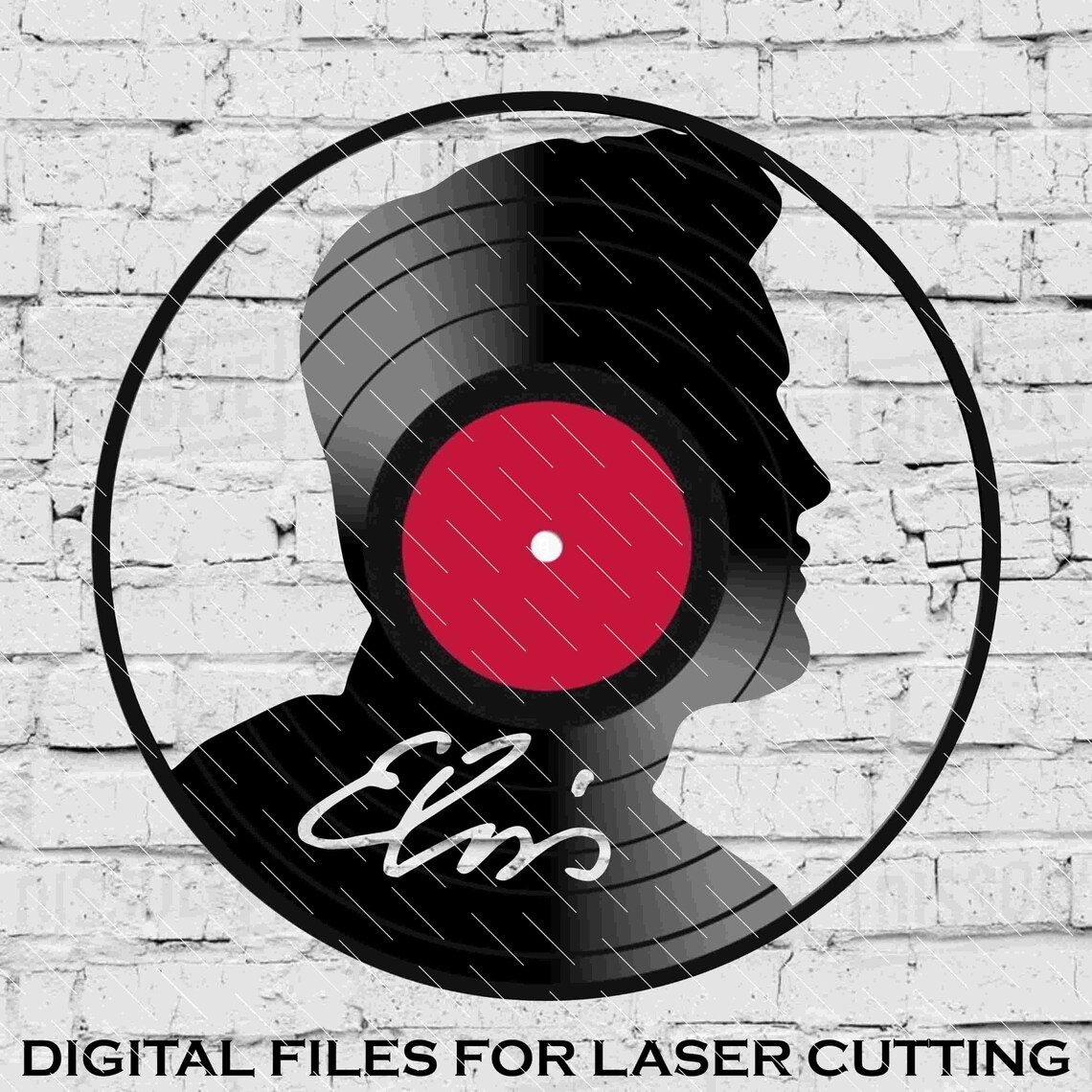 Elvis Elvis Presley Laser Cut Vinyl LP Record Template FILES INCLUDED ...