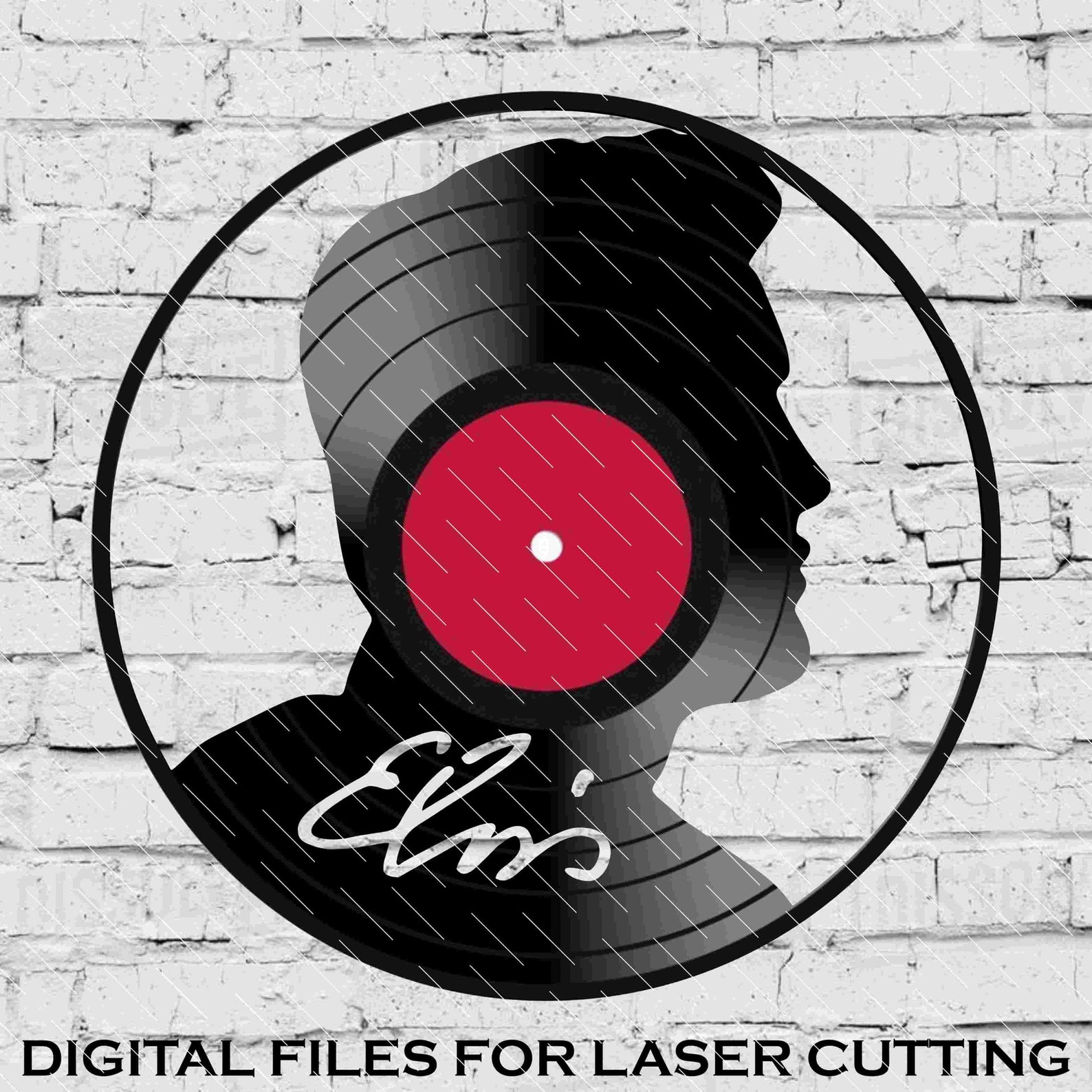 Elvis Elvis Presley Laser Cut Vinyl LP Record Template FILES INCLUDED ...