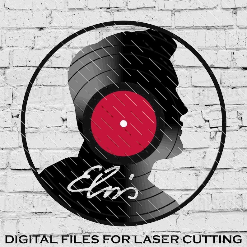Elvis Elvis Presley Laser Cut Vinyl LP Record Template FILES INCLUDED ...