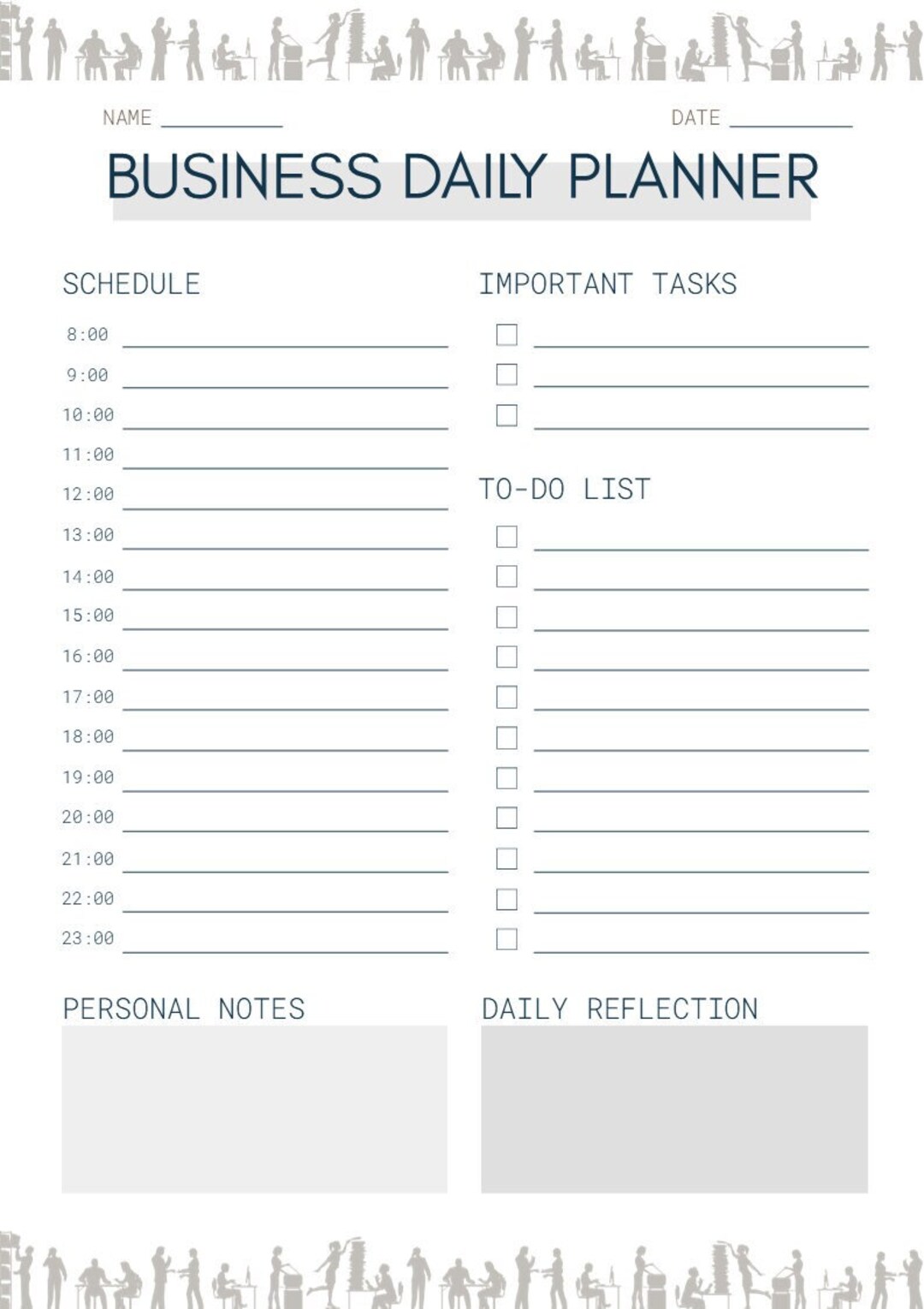 Printable Daily and Weekly Planner/organizer Templates for Individuals ...