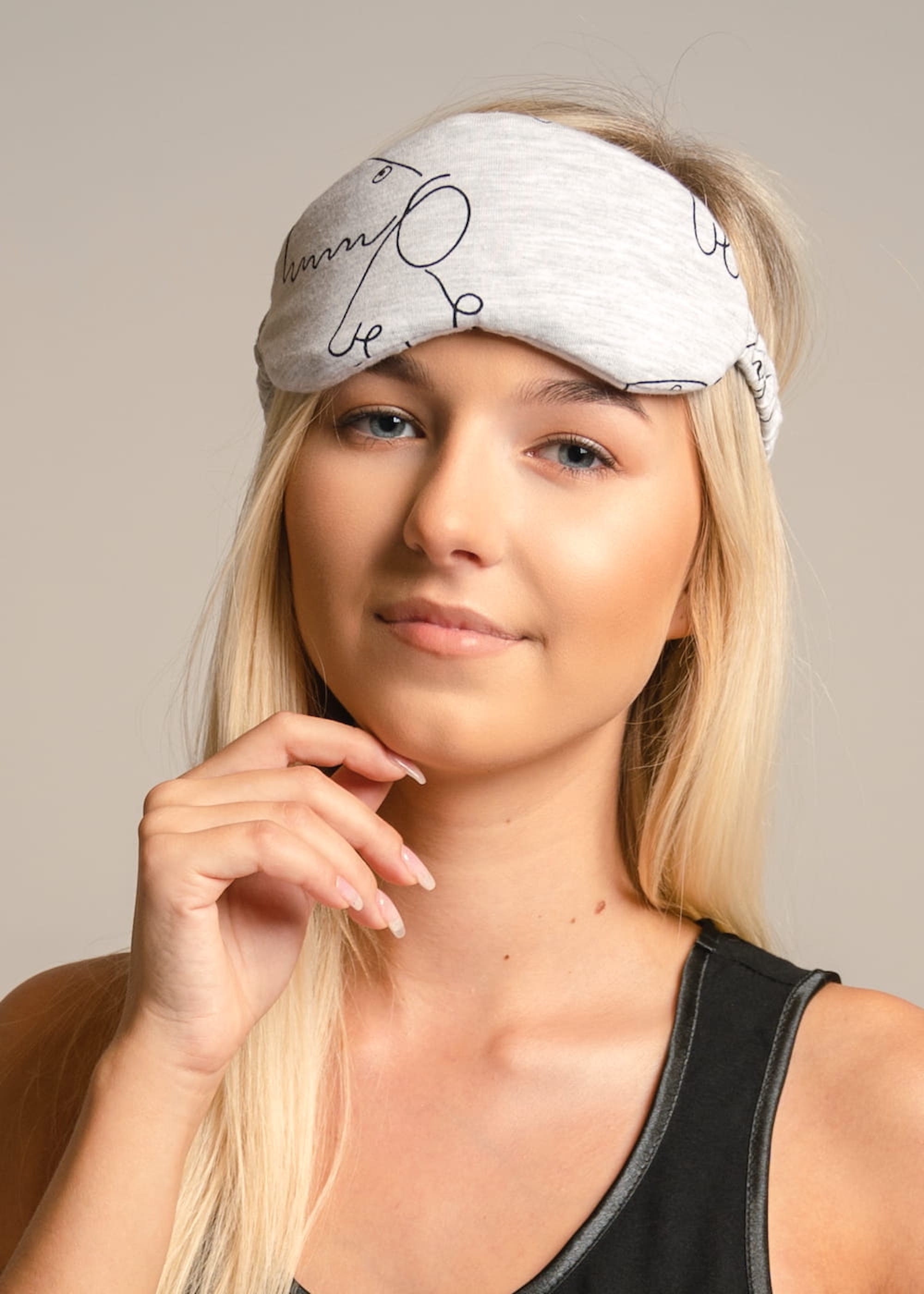 Pajama With Open Butt Flap Set With Relaxing Eyemask Wrap In Beautiful