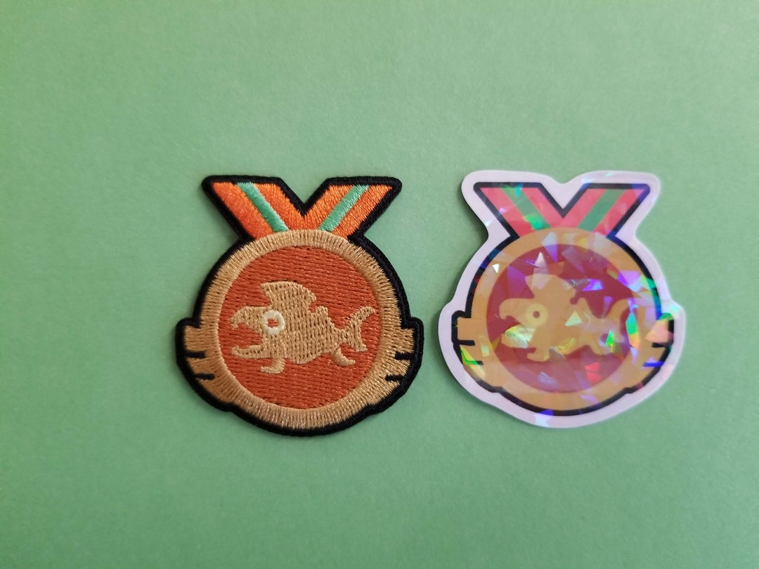 Salmon Run Medal Patch W/ Sticker - Etsy