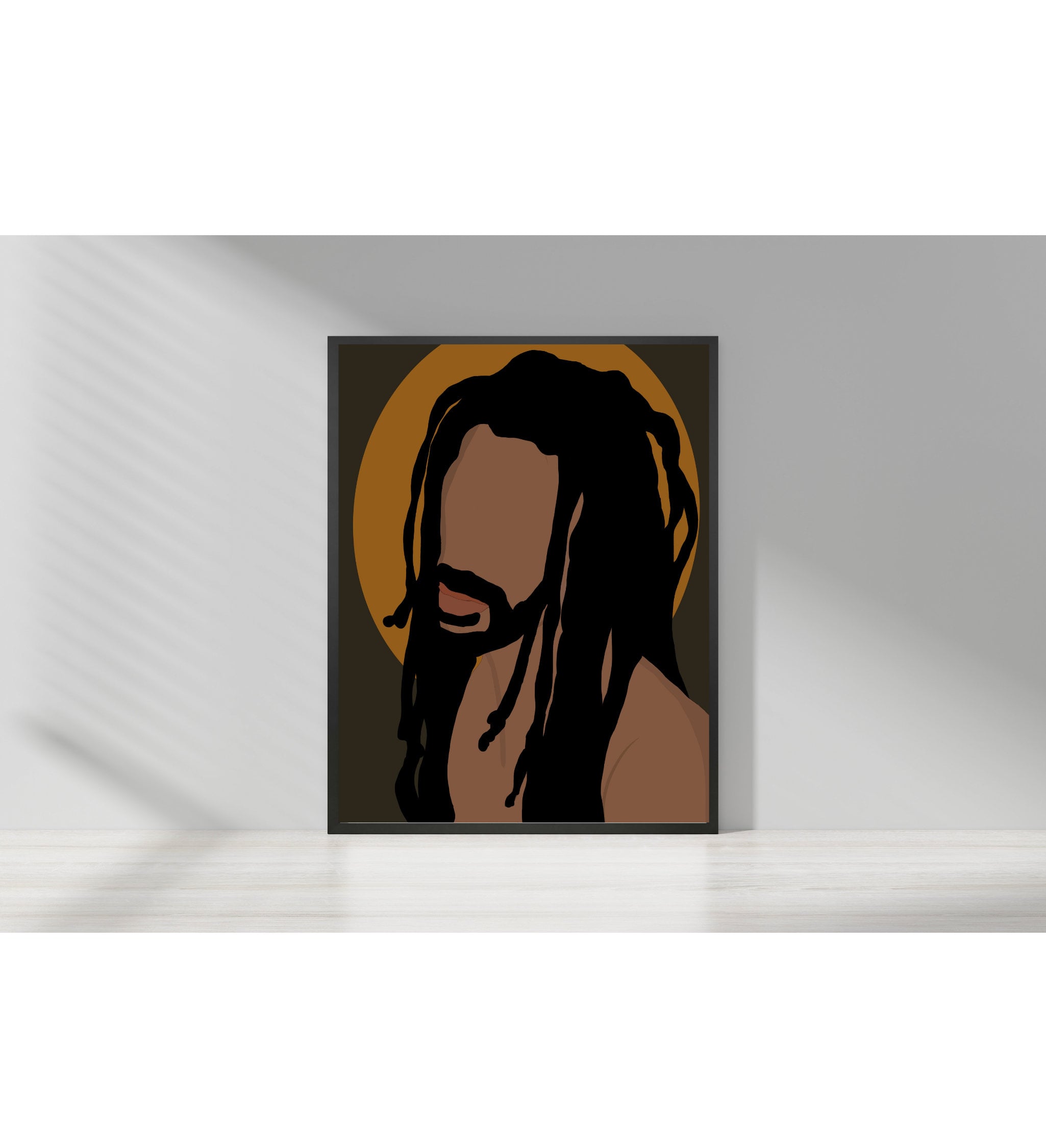 Black Man With Locs, Black Art, Boho Art, Instant Download, Digital ...