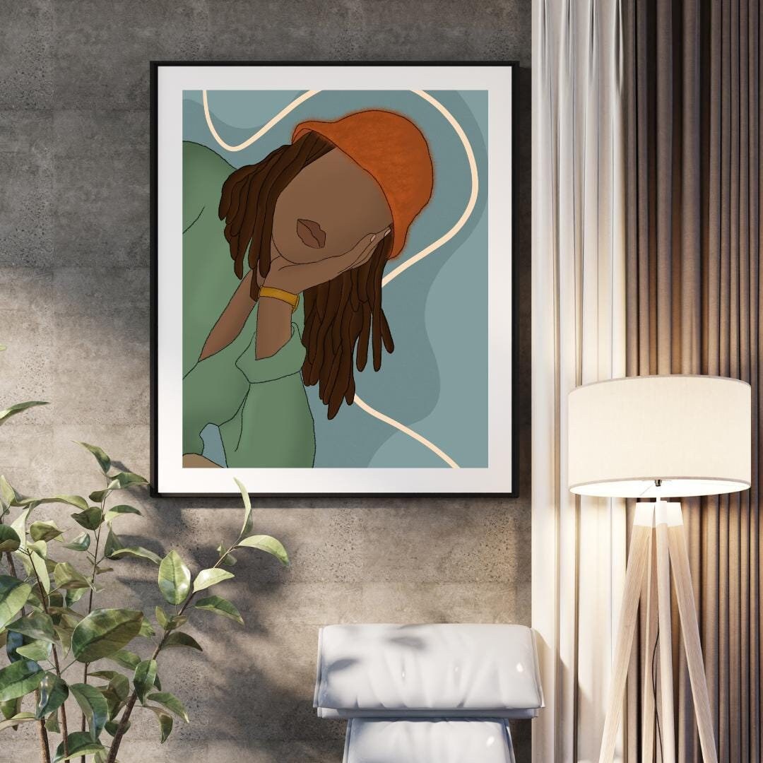 Boho Man Art, Instant Download, Digital Prints, Black Man Artwork ...