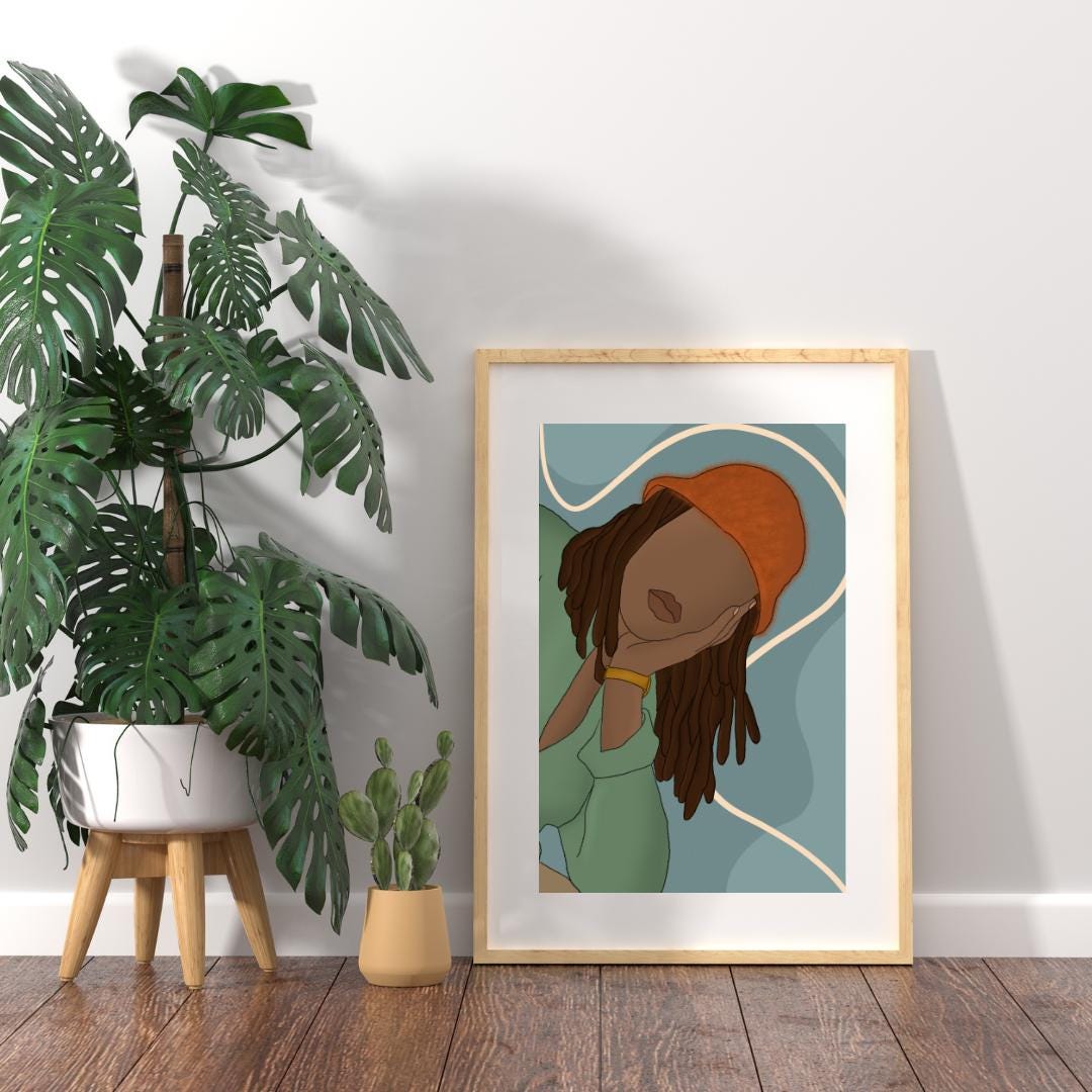 Boho Man Art, Instant Download, Digital Prints, Black Man Artwork ...