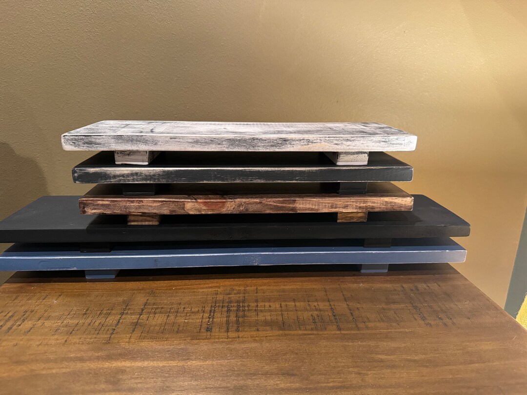 Wooden Pedestal Riser Shelf- Decorative Stand Solid Pine - Etsy